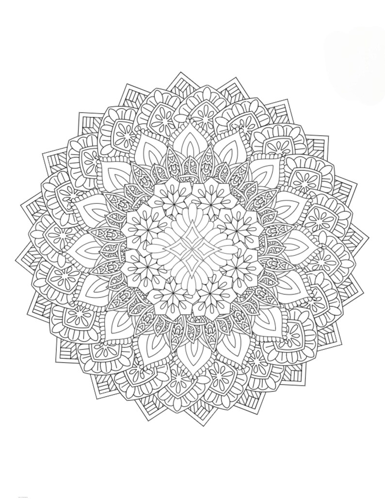 50 Mandala Coloring Pages editable ready to Print - Etsy
