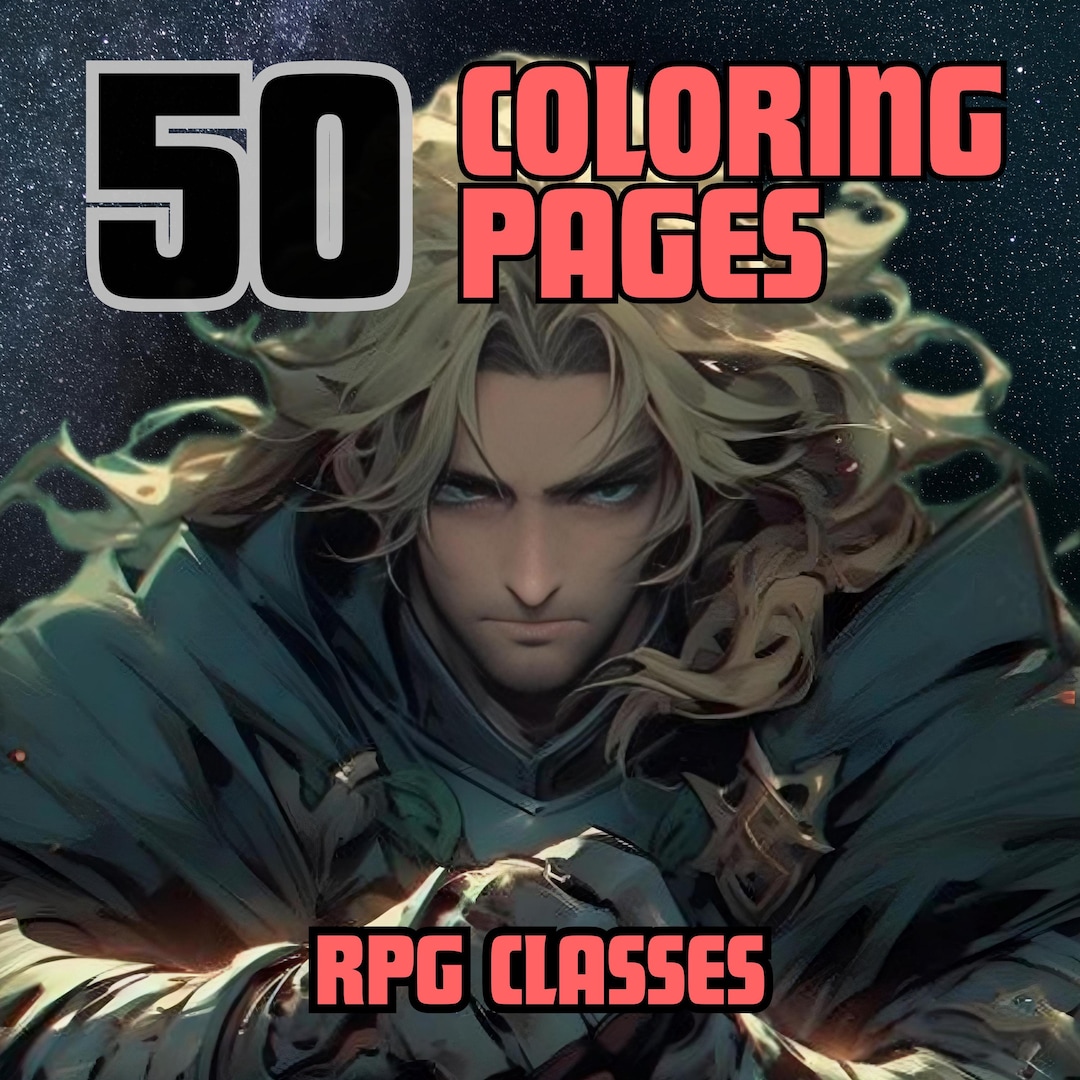 50 RPG Classes Coloring Pages editable ready to Print - Etsy