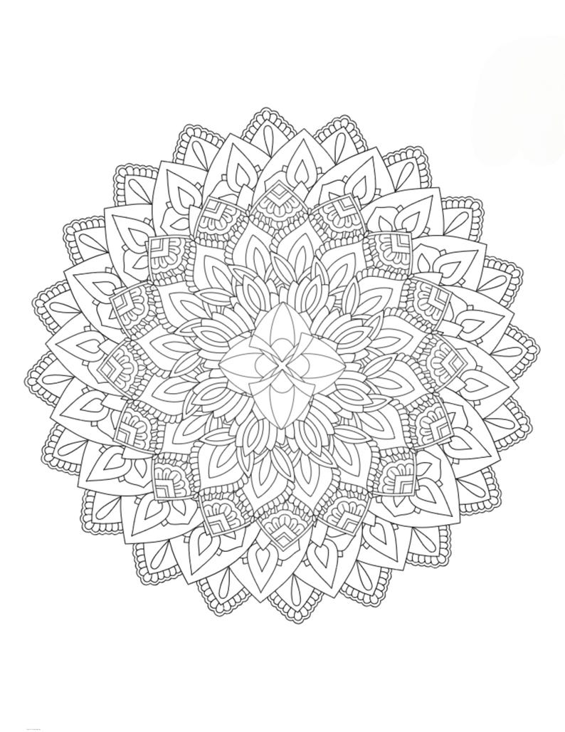 50 Mandala Coloring Pages editable ready to Print - Etsy