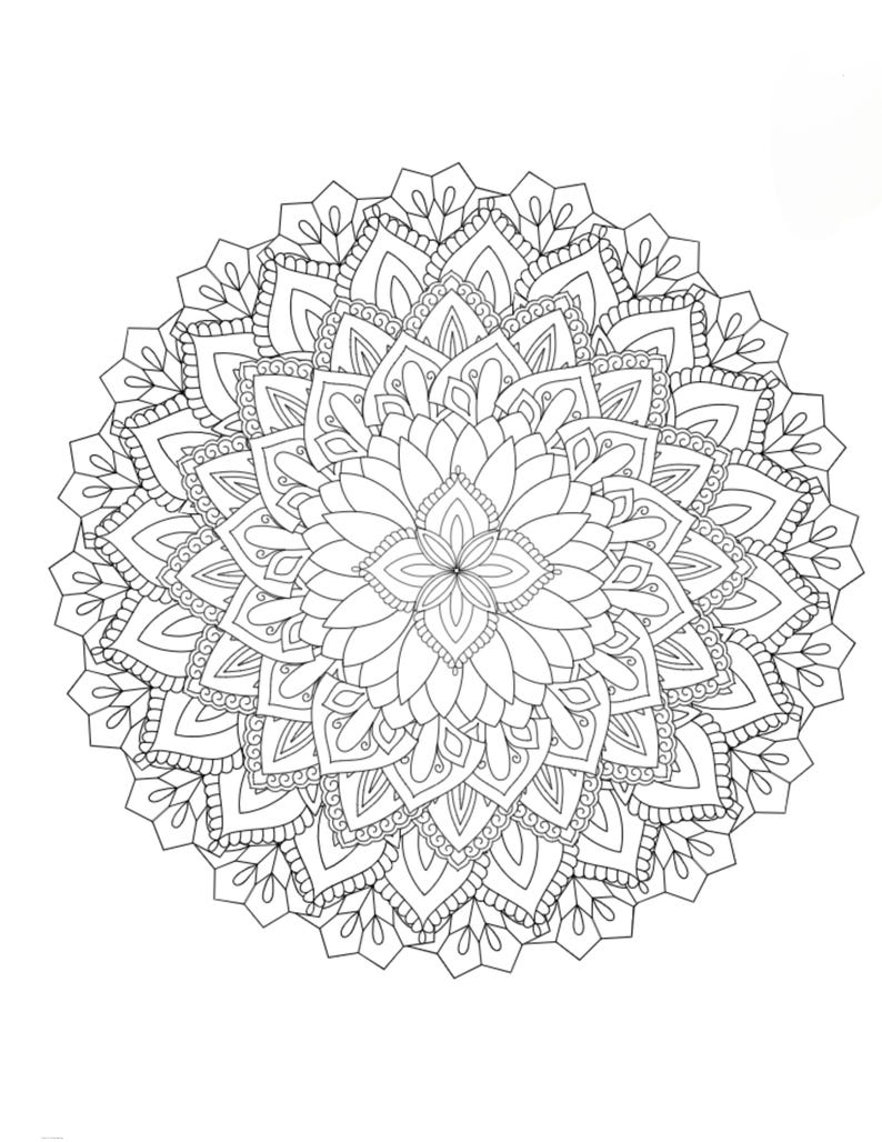 50 Mandala Coloring Pages editable ready to Print - Etsy