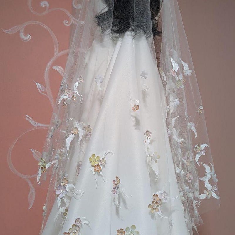 Hand Beaded Veil - Etsy