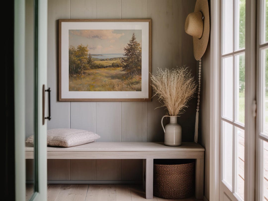 Coastal Spring Landscape: Printable Impressionist Countryside Wall Art ...