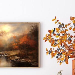 Autumn River Printable Wall Art, Seasonal Nature Decor, Fall Scenic ...