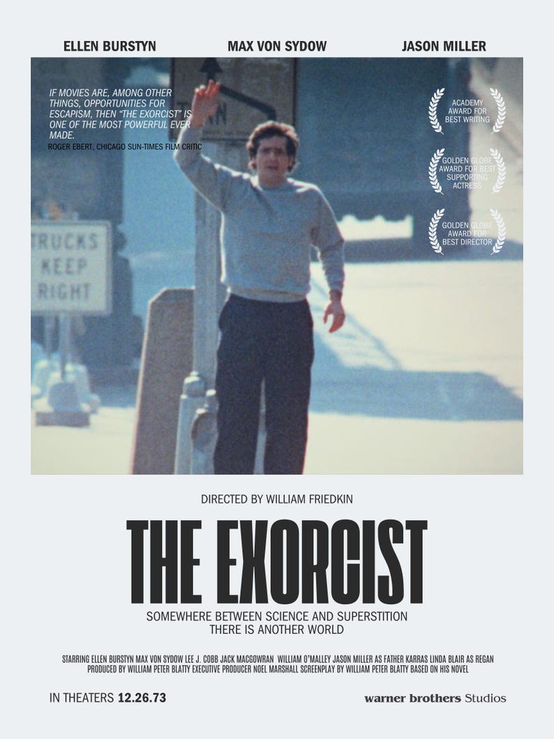 The Exorcist, 1973, Vintage/retro Poster - Etsy