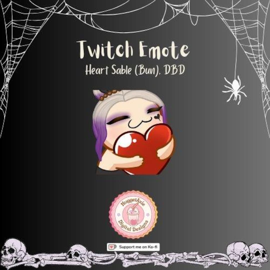 Sable (bun) Heart Twitch Emote - Etsy