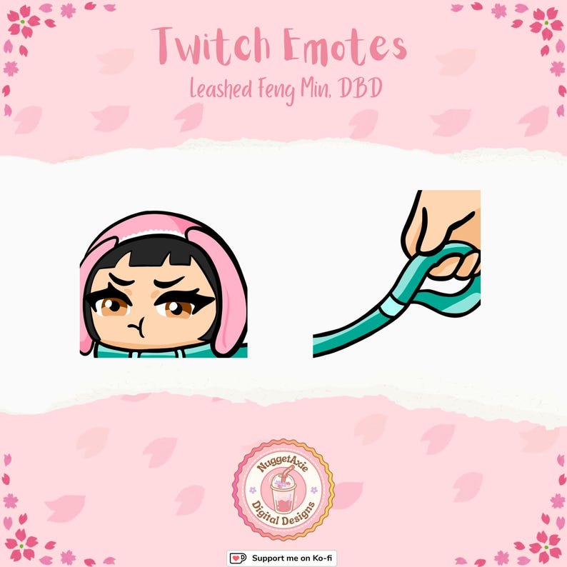 Leashed Feng Min Twitch Emote - Etsy