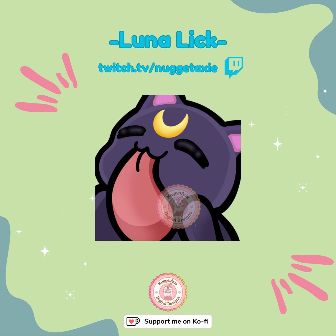Luna Lick Twitch Emote - Etsy