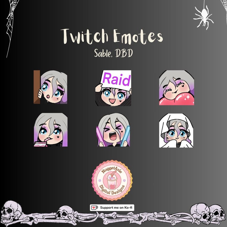Sable Emote Pack for Twitch - Etsy