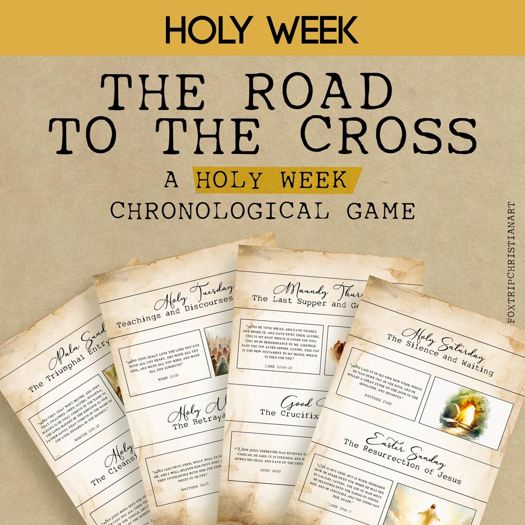 Printable Holy Week Activities, Chronological Game, Holy Week Study ...