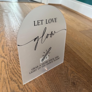 LET LOVE GLOW Acrylic Sign for Glow Sticks - Etsy UK