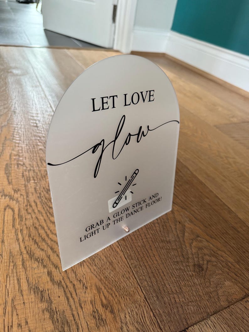 LET LOVE GLOW Acrylic Sign for Glow Sticks - Etsy