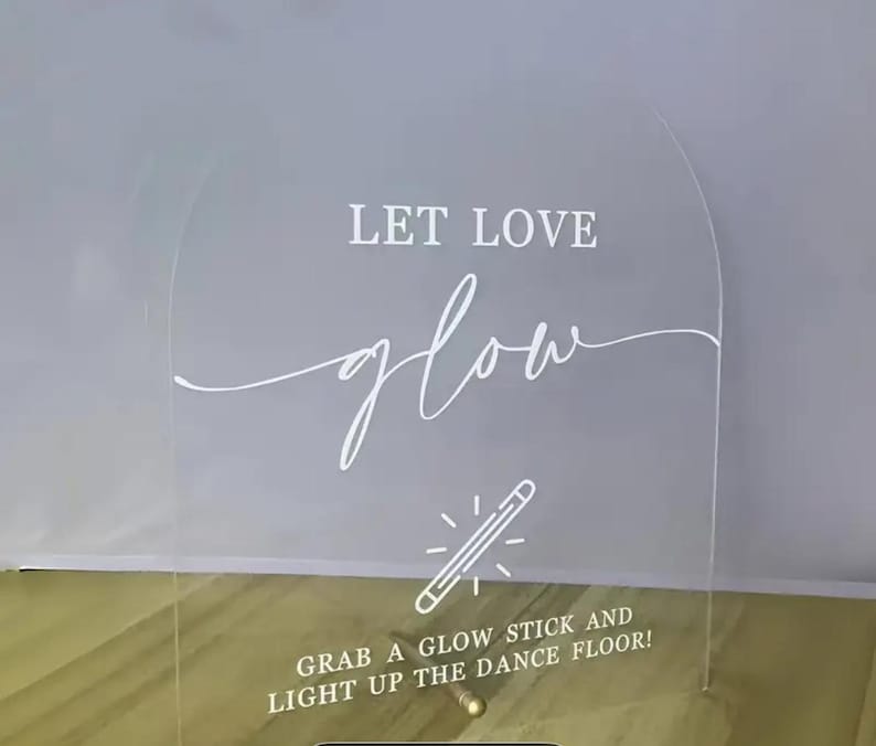 LET LOVE GLOW Acrylic Sign for Glow Sticks - Etsy