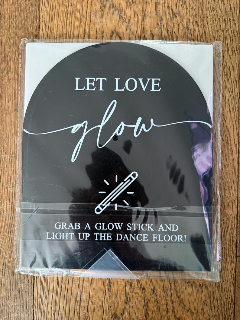 LET LOVE GLOW Acrylic Sign for Glow Sticks - Etsy