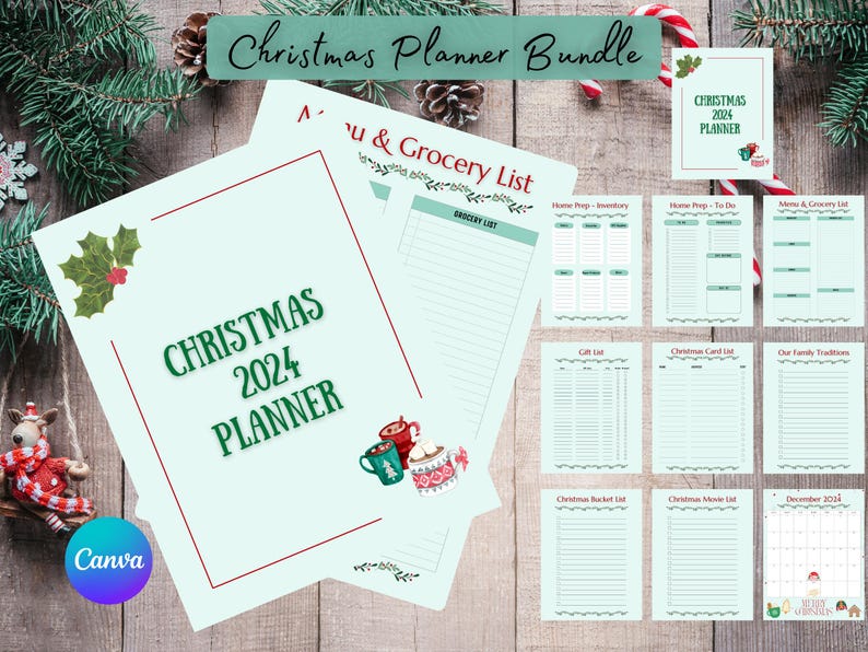 Christmas Planner Bundle | Printable | Instant Download | Editable ...