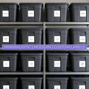 Personalized Minimalist Labels: Custom Organization Stickers for Totes ...