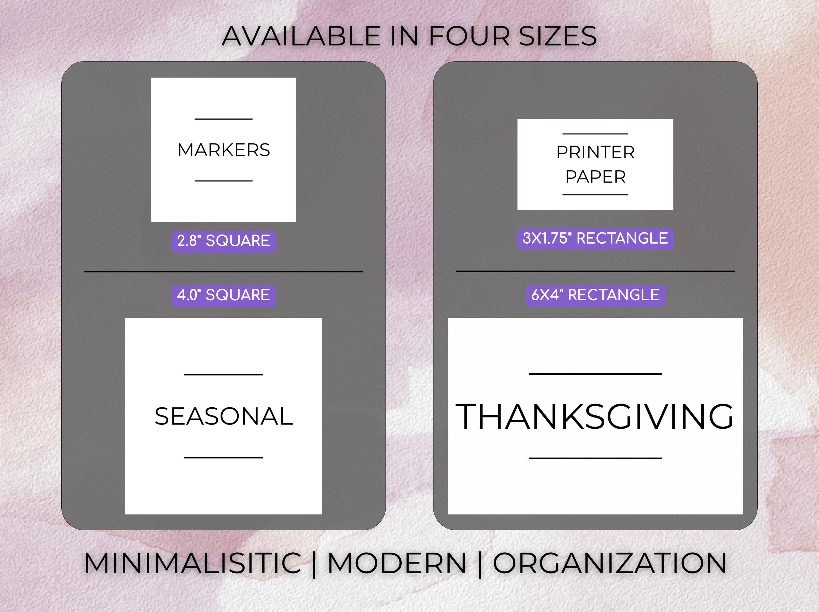 Personalized Minimalist Labels: Custom Organization Stickers for Totes ...