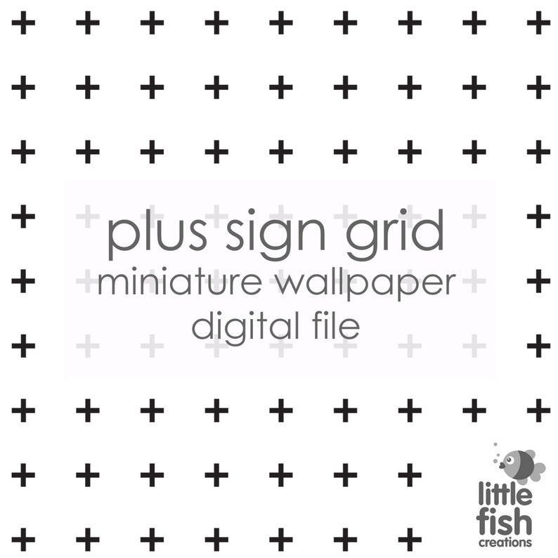 Digital Download plus Sign Grid Black on White - Etsy Canada