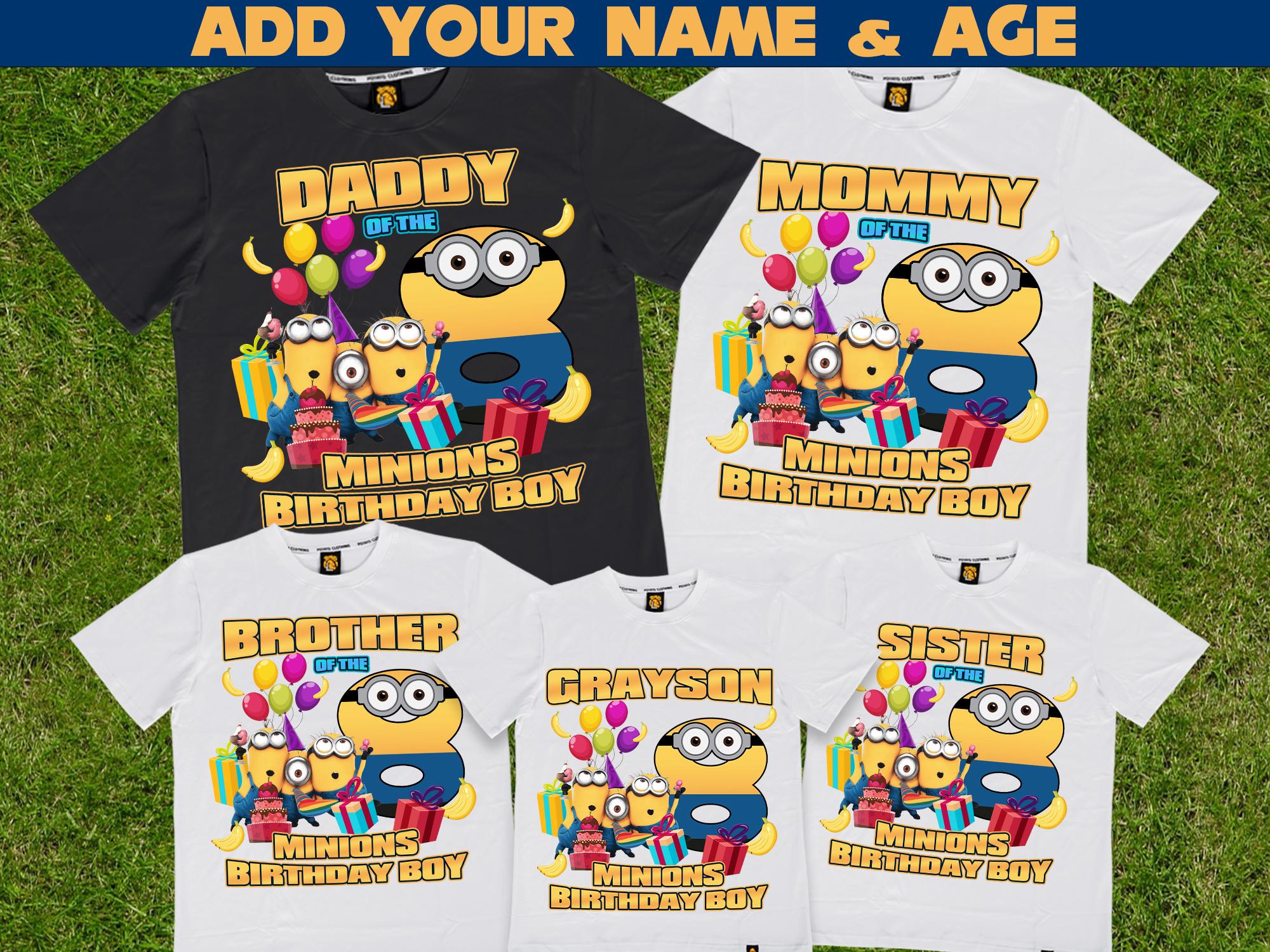 Personalized Custom Minion Birthday Shirt,minion Birthday, Minion Party ...