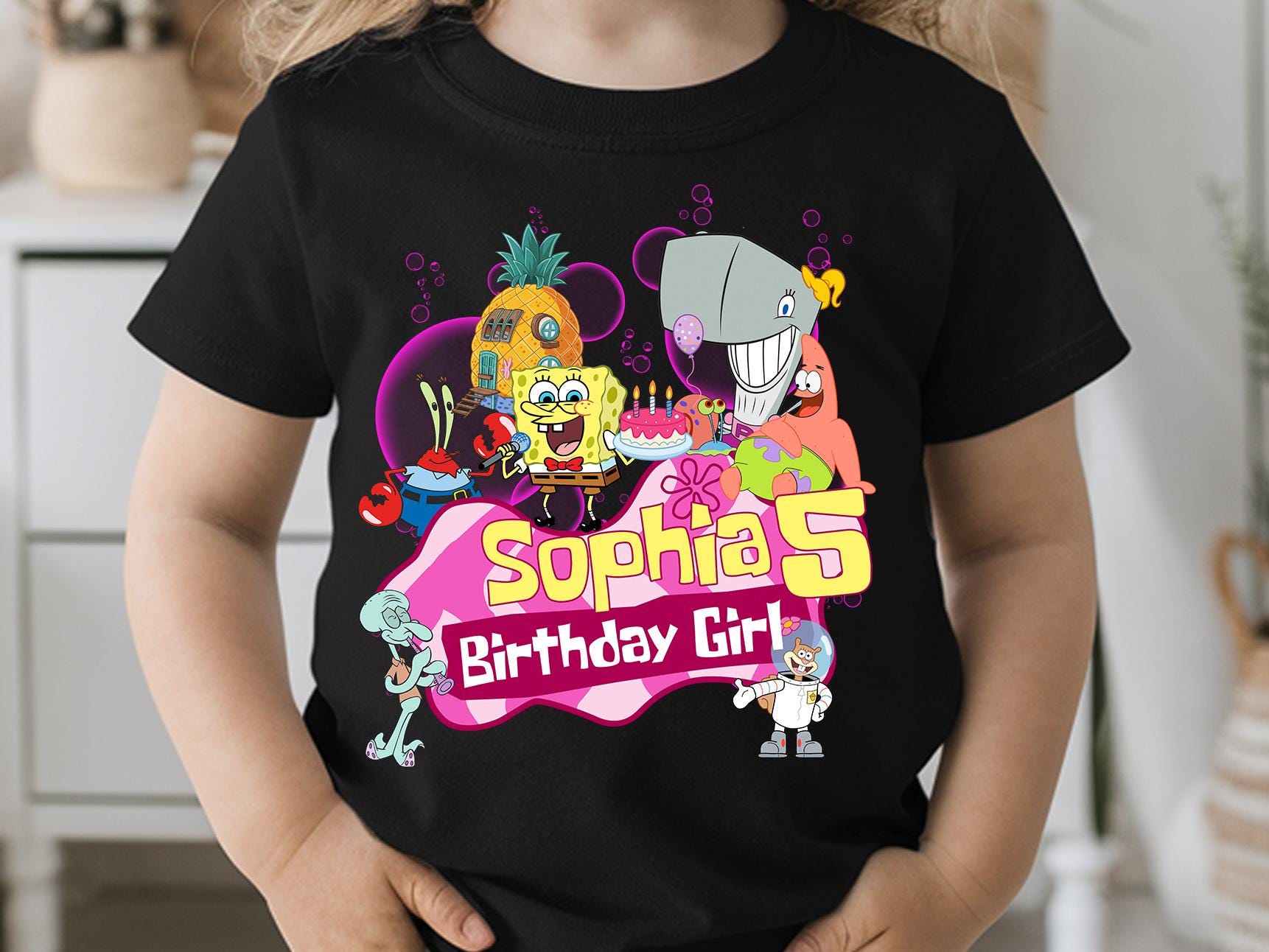 Personalized Spongebob Birthday Shirt, Spongebob Family Birthday Girl ...
