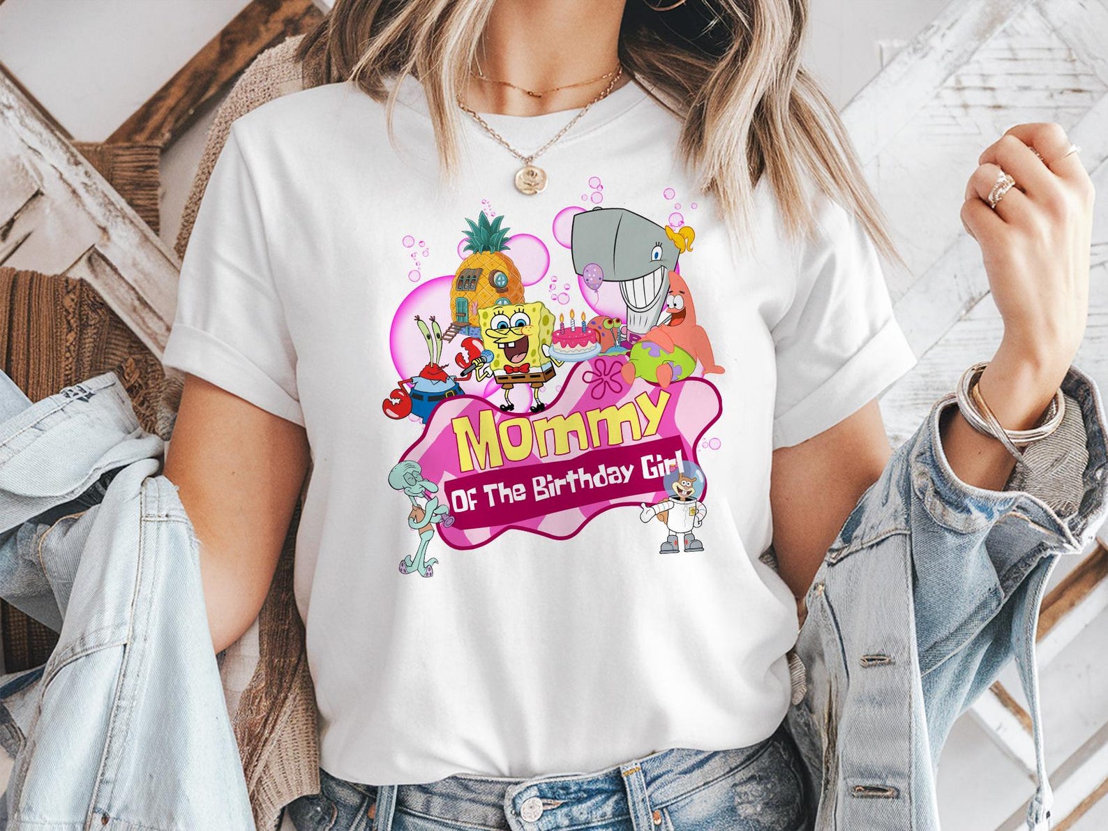 Personalized Spongebob Birthday Shirt, Spongebob Family Birthday Girl ...