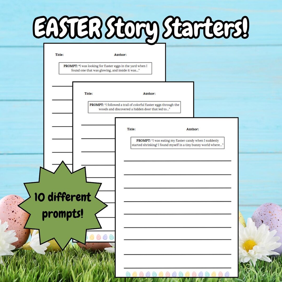 Set of 10 Easter Story Starters for Kids – Fun and Creative Writing ...