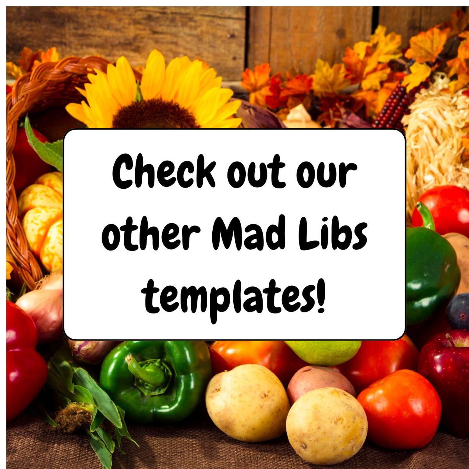 Fall Harvest Mad Libs Bundle! 10 Original Fill-in-the-blank Stories for ...