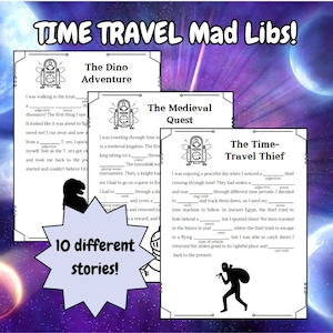 Time Travel Mad Libs Bundle! 10 Fun & Educational Fill-in-the-blank ...