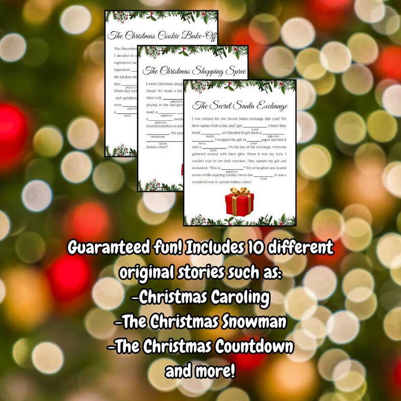 Christmas Mad Libs Bundle, 10 Printable Holiday Games (PDF) - Etsy