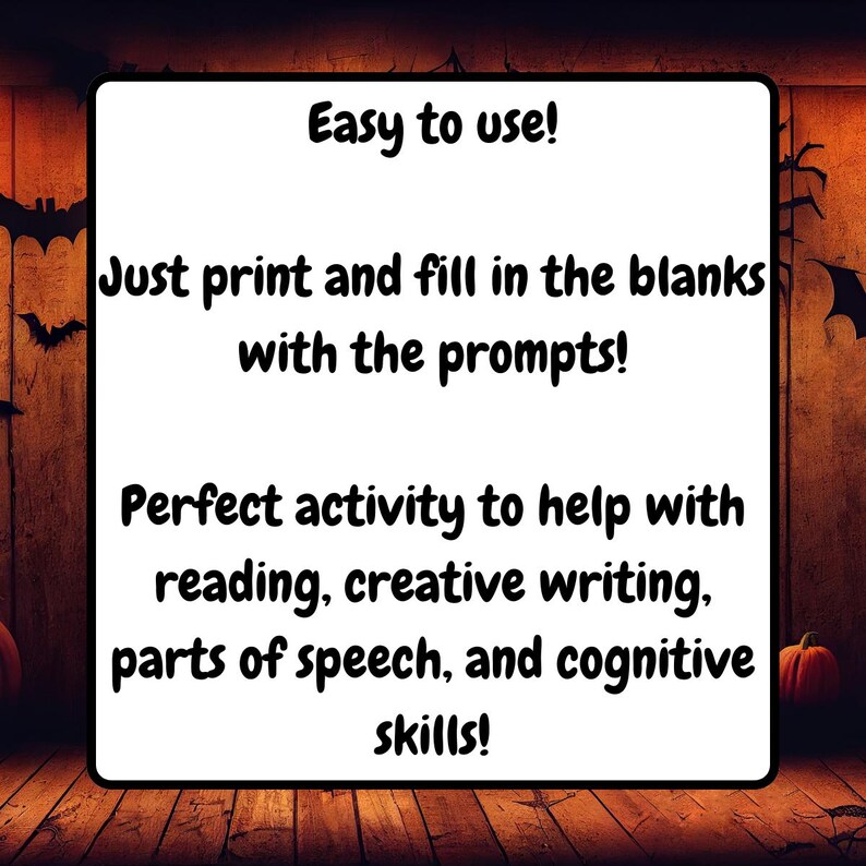 Halloween Mad Libs Bundle! 10 Unique Printable Spooky Fill-in-the ...