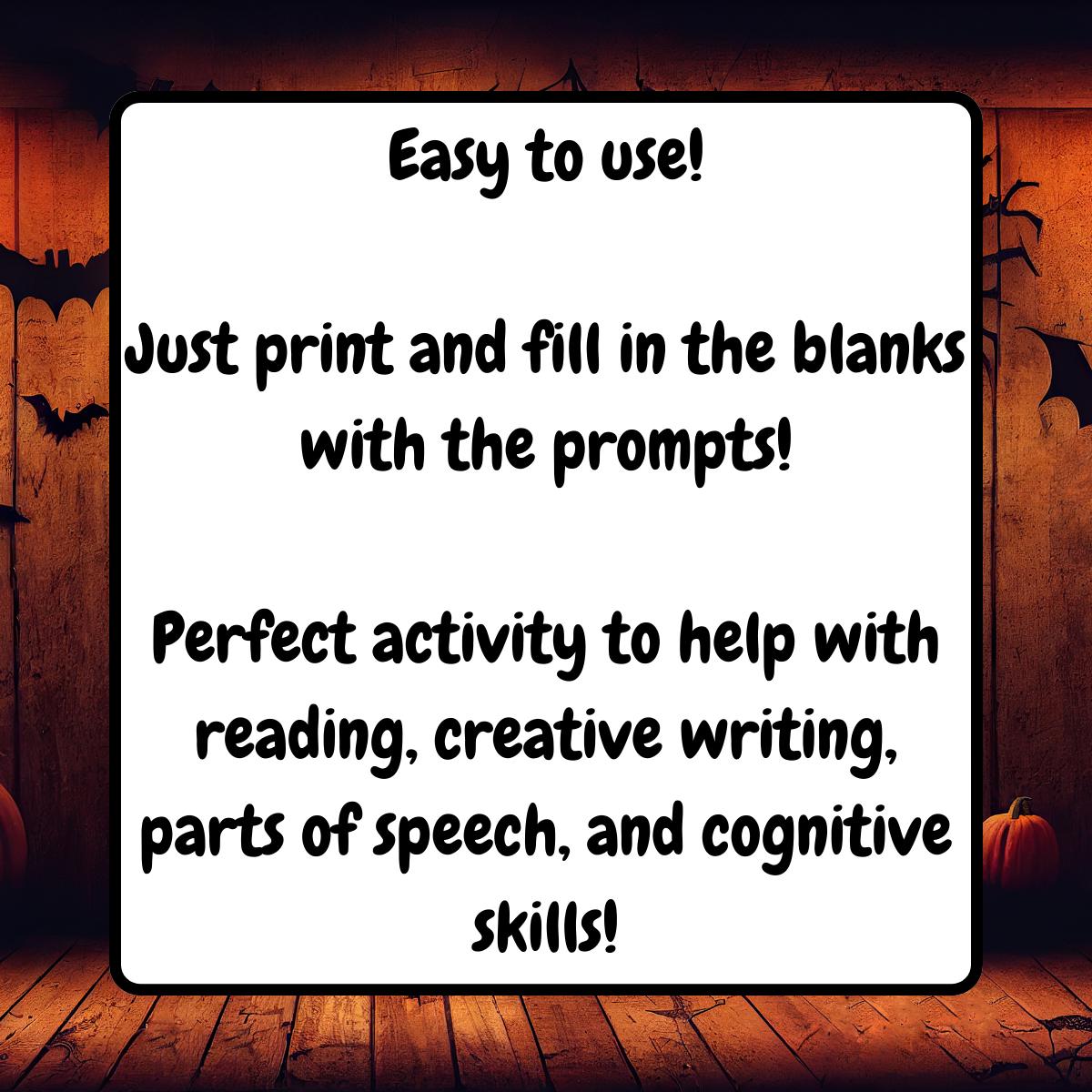 Halloween Mad Libs Bundle! 10 Unique Printable Spooky Fill-in-the ...
