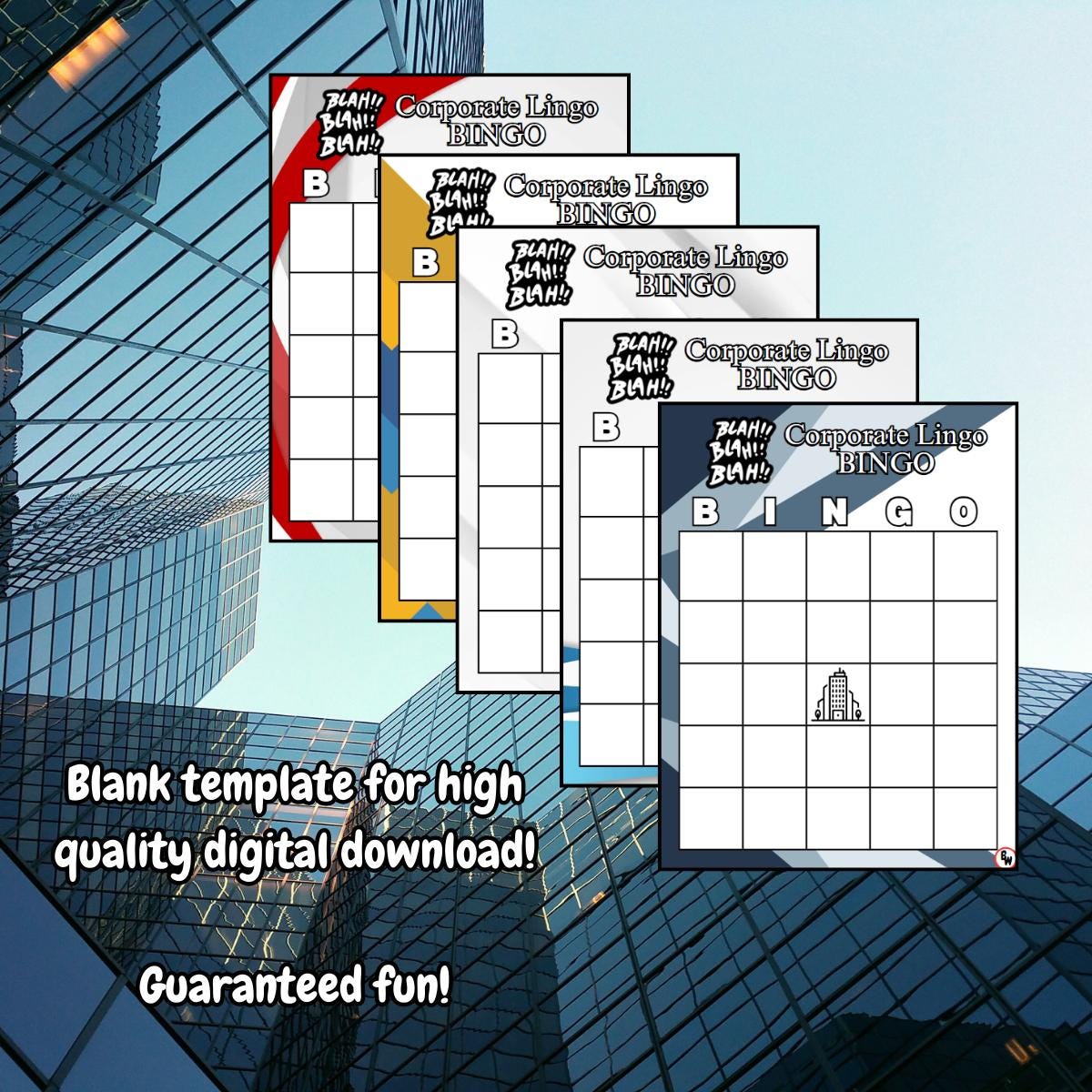 Corporate Lingo Bingo Cards! Set of 5 Blank Printables With Fill-in ...