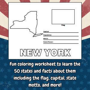 US State-themed Coloring Pages | Interactive Printable Worksheets for ...