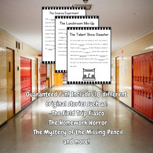 Printable School-themed Mad Libs Set of 10 Original and Fun Fill-in-the ...