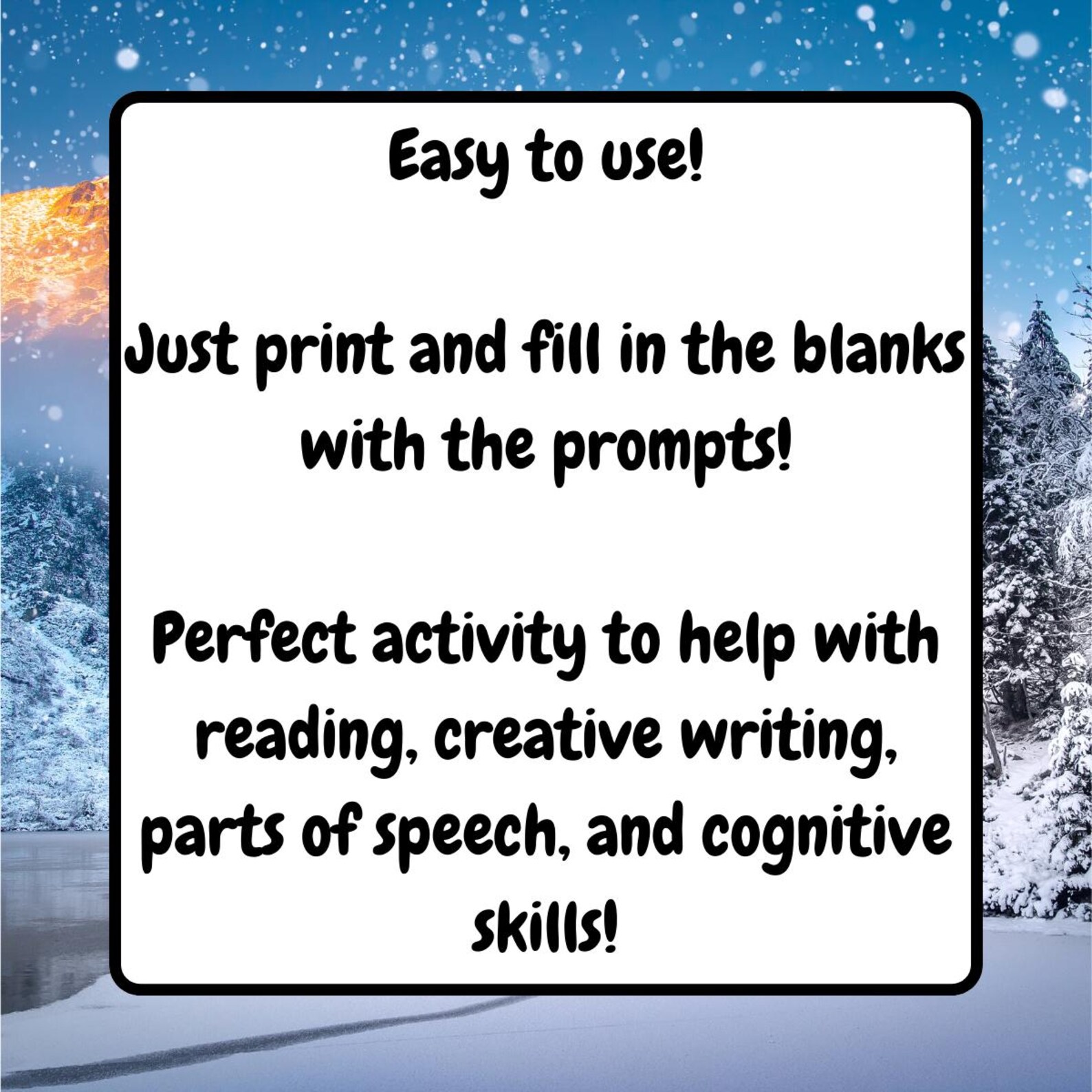 Winter Themed Mad Libs Bundle! 10 Printable Fun for Kids & Adults ...