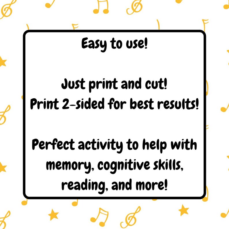 Set of 48 Musical Instrument-themed Memory Cards | Printable Matching ...