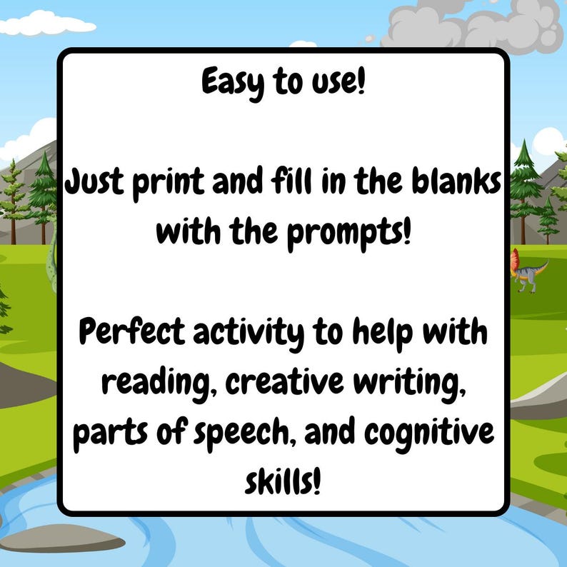 Dinosaur Mad Libs Bundle! 10 Unique Printable Fill-in-the-blanks Games ...