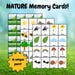 Nature-themed Memory Matching Cards | Set of 32 Printable Cards for ...