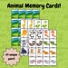 Animal-themed Memory Cards | Set of 24 | Printable Matching Game - Etsy