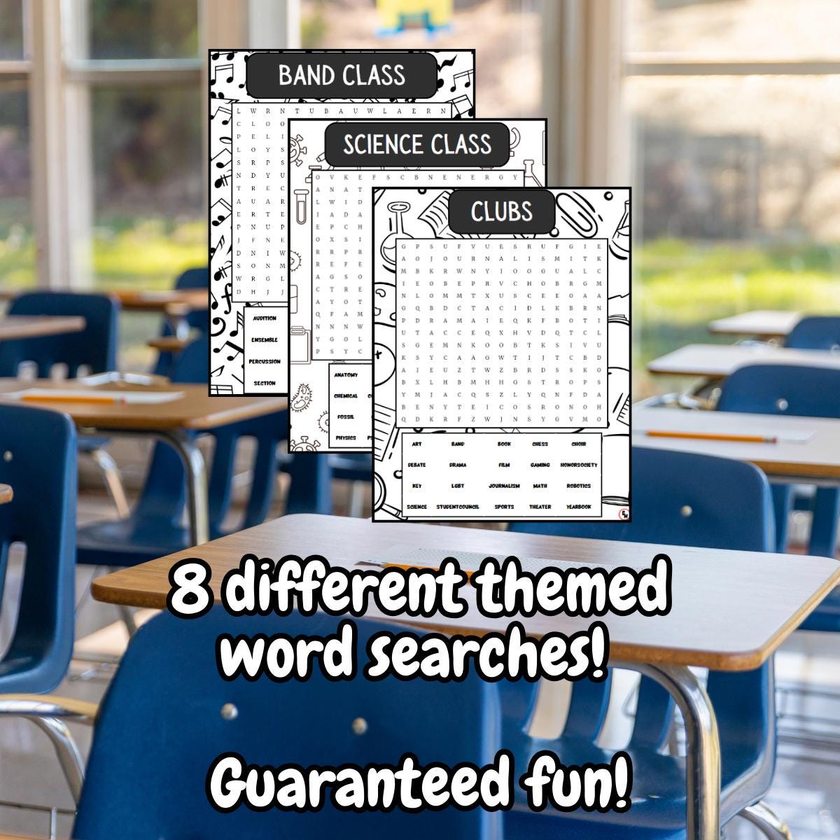 School Word Search Bundle! 8 Printable Puzzles for Kids! Fun ...