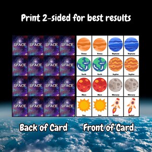 Space Themed Memory Card Game | 32 Printable Cards for Kids | Fun Outer ...