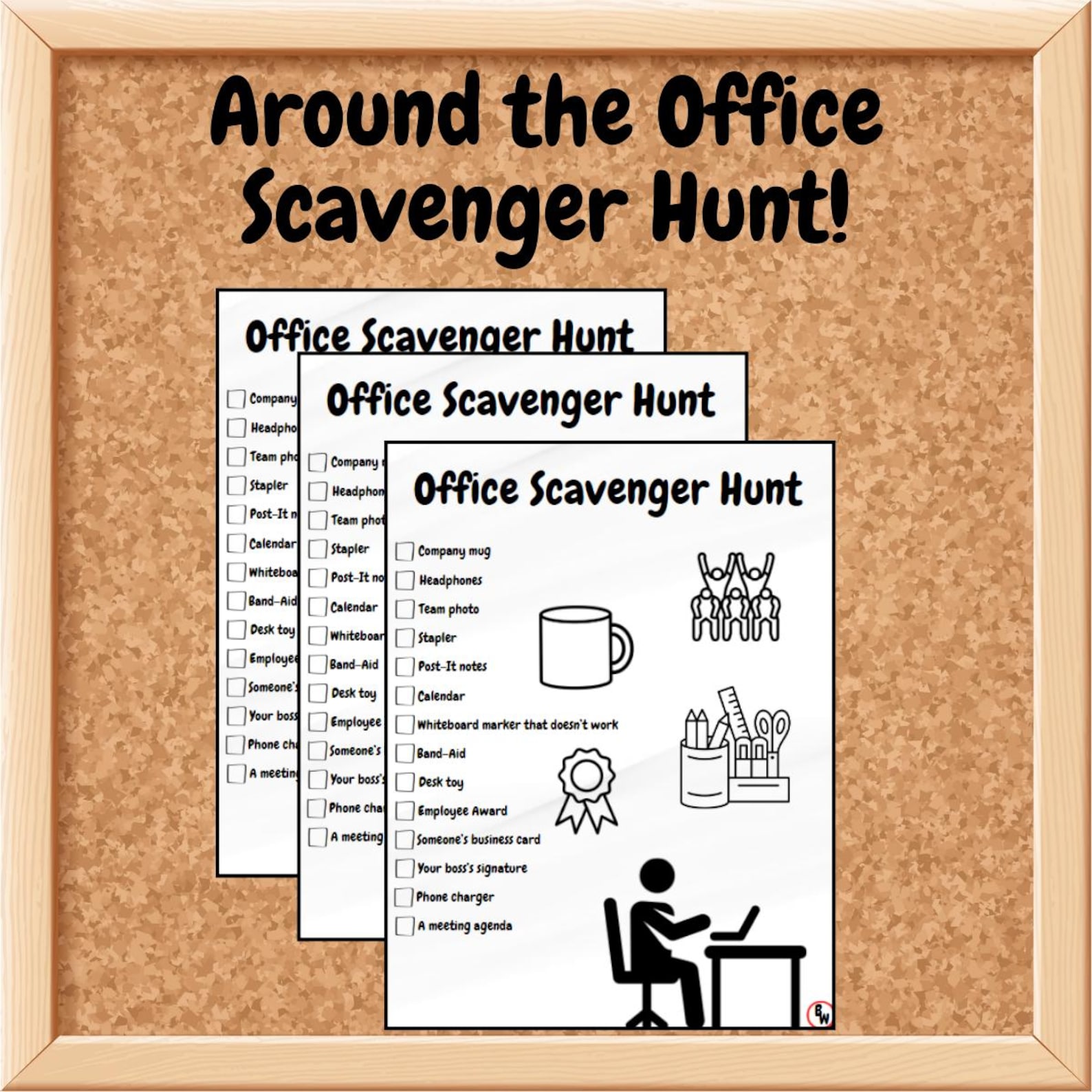 Around the Office Scavenger Hunt | Printable Workplace Fun - Etsy