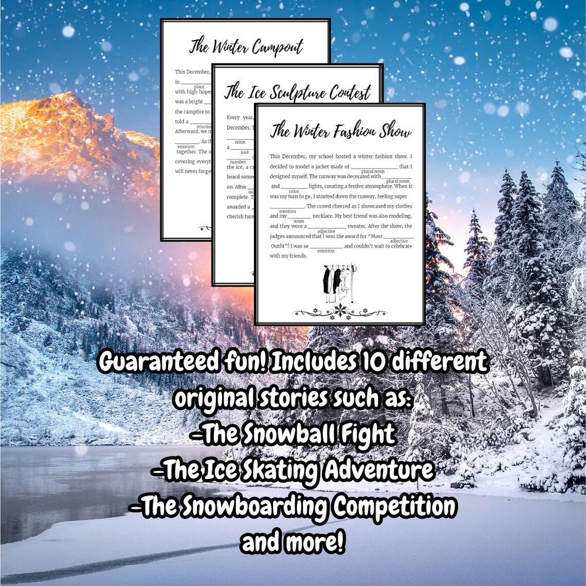 Winter Themed Mad Libs Bundle! 10 Printable Fun for Kids & Adults ...