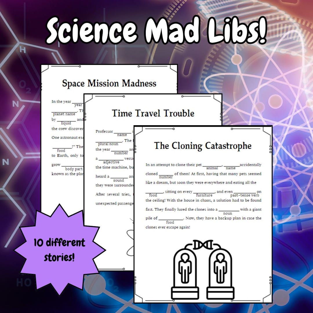 Science Mad Libs Bundle! 10 Fun & Educational Fill-in-the-blank Games ...