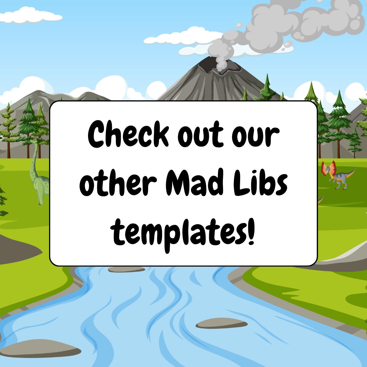 Dinosaur Mad Libs Bundle! 10 Unique Printable Fill-in-the-blanks Games ...
