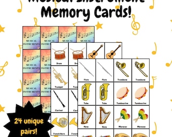 Instrument Matching Memory Game - Etsy