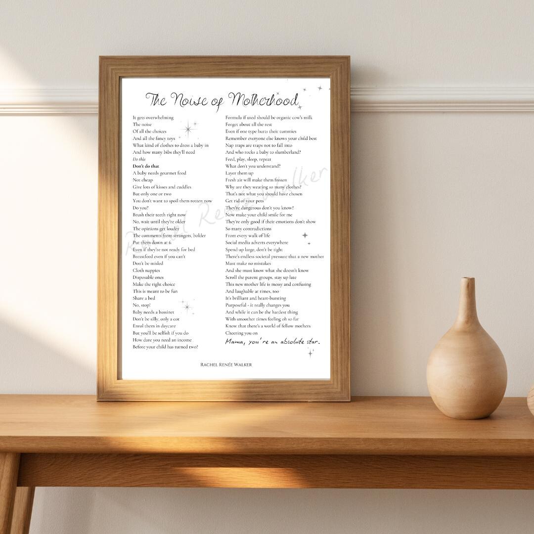 The Noise of Motherhood Poem | Printable Poem / DIGITAL DOWNLOAD - Etsy
