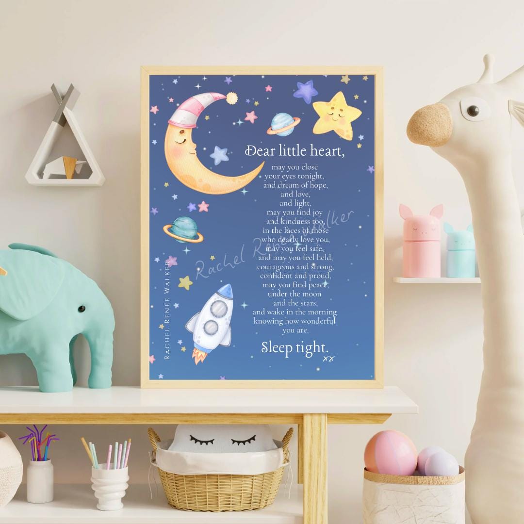 Children's Sleep Tight Poem | Printable Poem / DIGITAL DOWNLOAD - Etsy