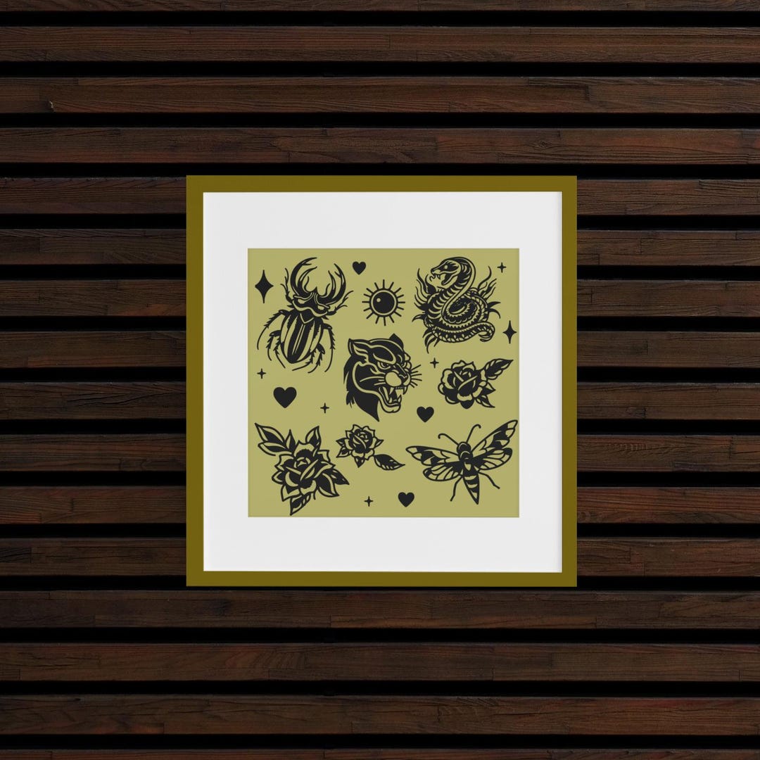 Tattoo Flash Poster - Etsy