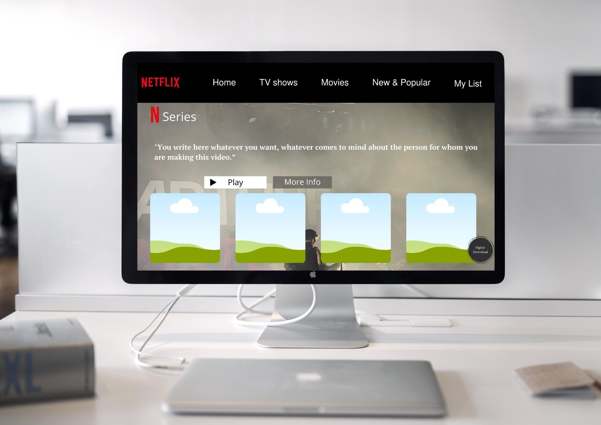 Netflix Slideshow |canva Template - Personalized Custom Gift Movie ...
