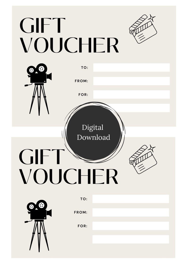 Printable Gift Card Voucher Template: Modern Design (PDF File) - Etsy